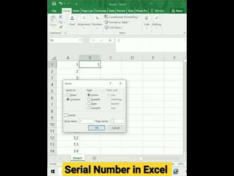 Serial Number in Excel Shortcut #shorts #youtubeshorts #excel - YouTube