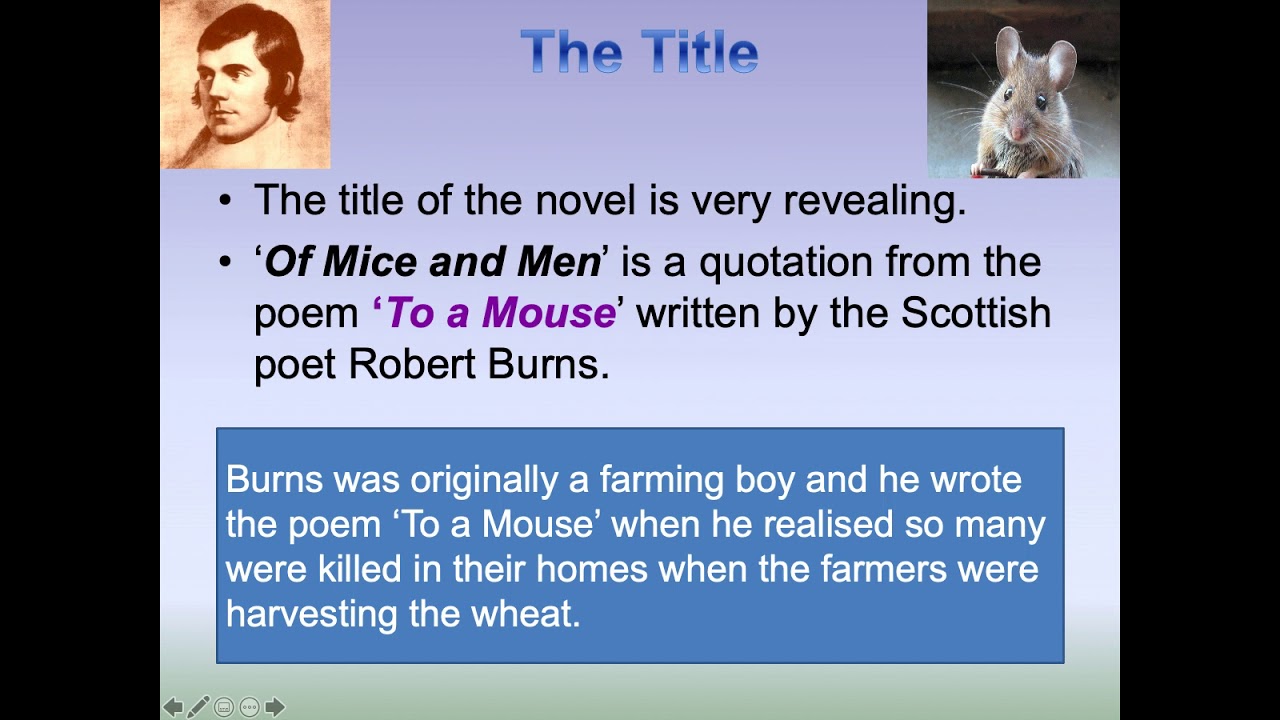 Of Mice and Men - intro and chapter 1 lesson - YouTube