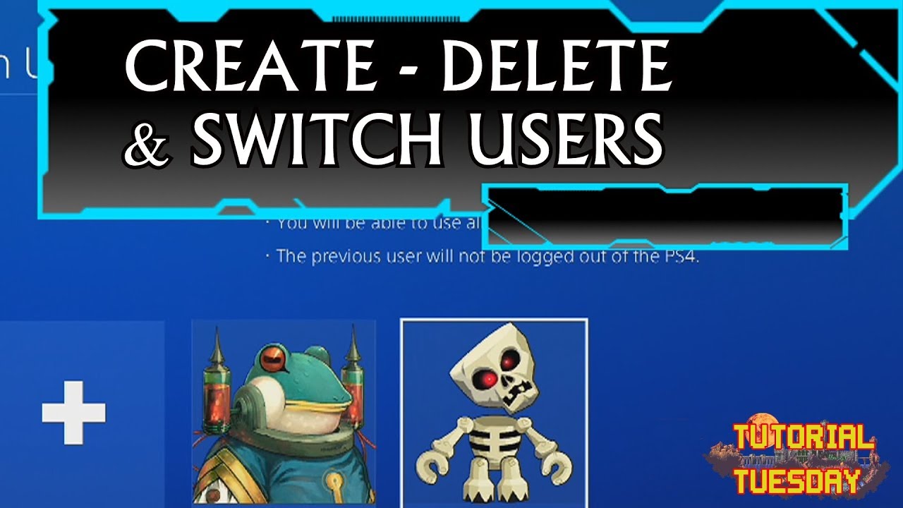 PS4 How To Create, Delete & Switch User Accounts EASY! - YouTube