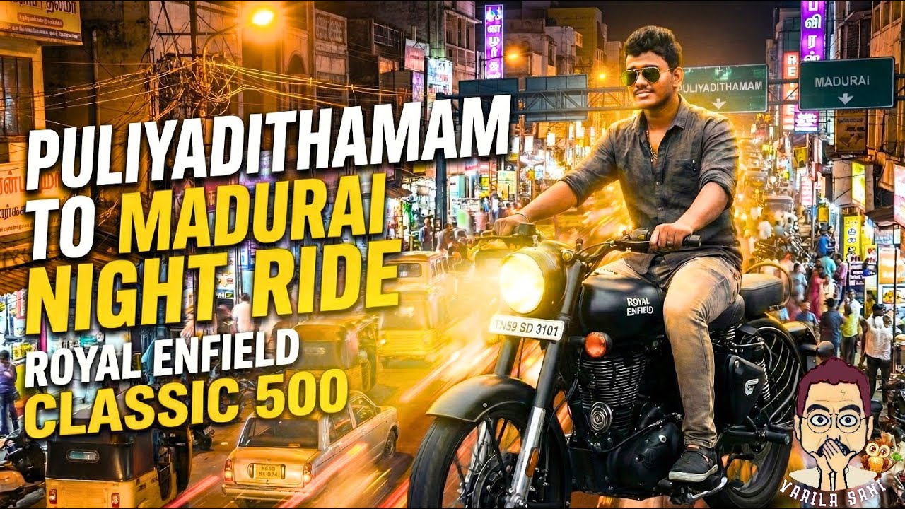 ROYAL ENFIELD CLASSIC 500 NIGHT RIDE | Puliyadithamam to Madurai ...