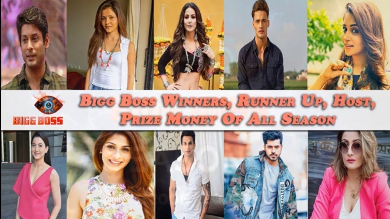 Bigg Boss Winners, Runner Up, Host, Prize Money Of All Season । Bigg ...