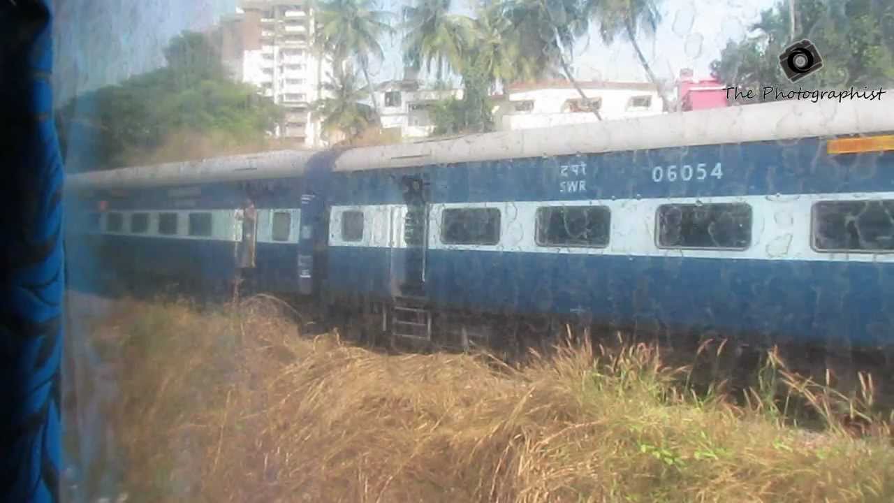 Yeshwantpur Karwar Express Chugs out of Mangalore !! - YouTube