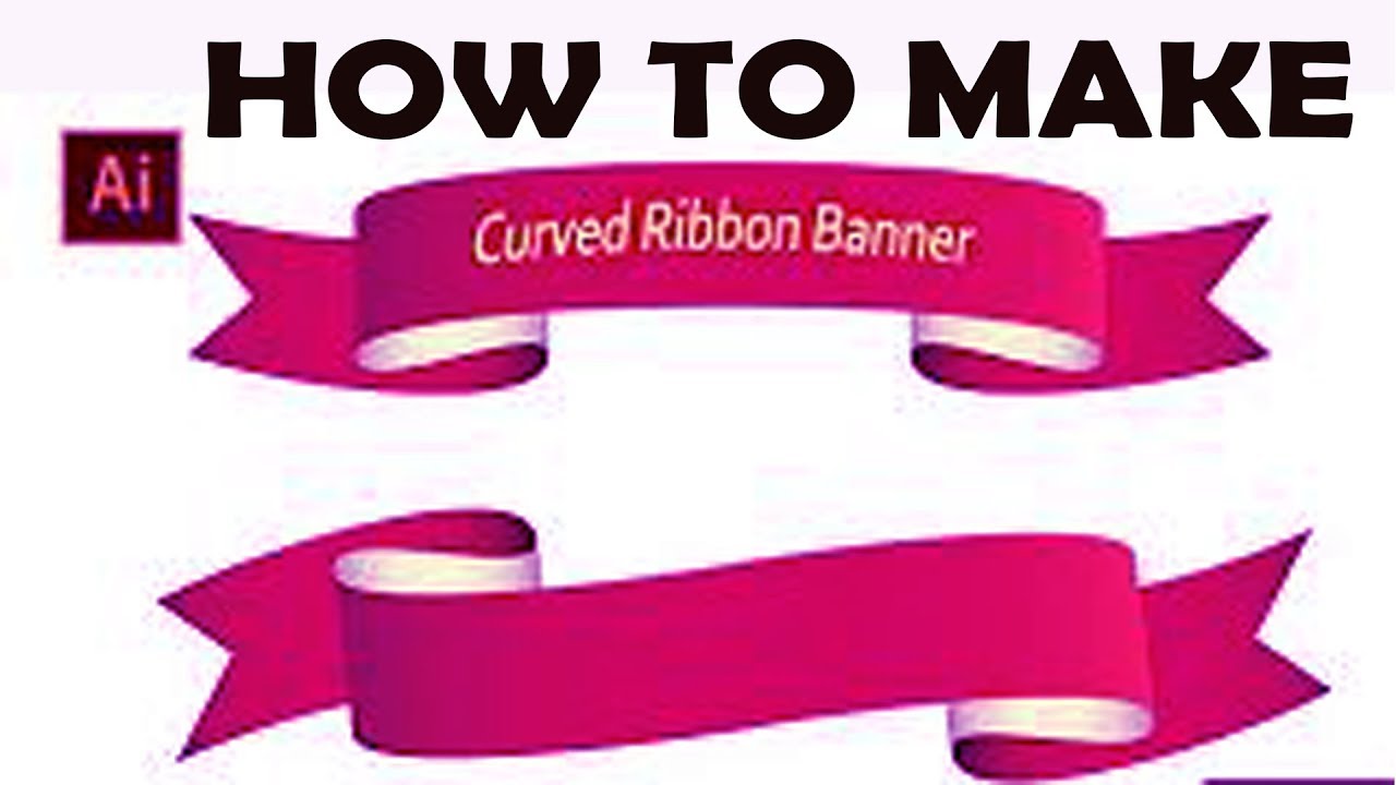 How to make Vector Ribbon on ILLUSTRATOR easily - YouTube