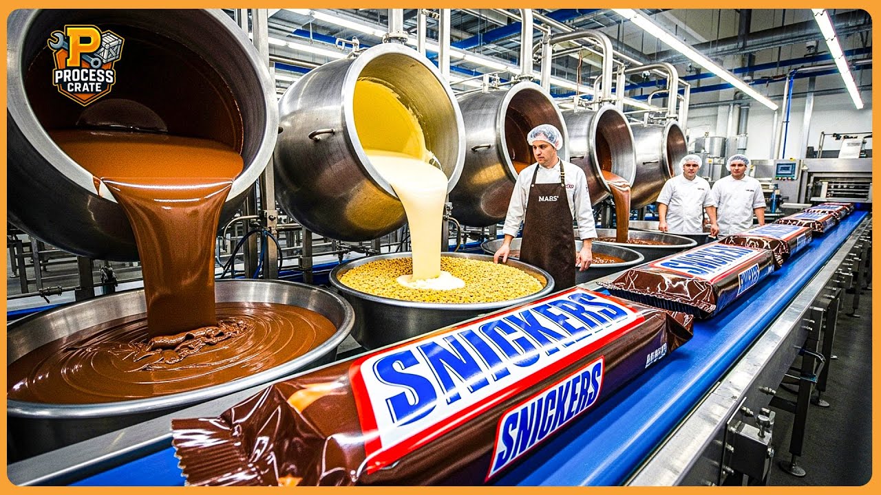 How Snickers Are Made In Factory - YouTube