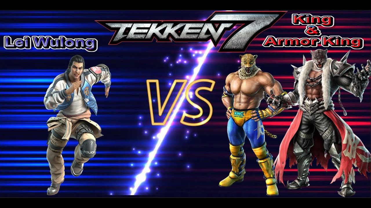 [TEKKEN 7] 'Police Officer' Lei Wulong vs King & Armor King | Lei ...