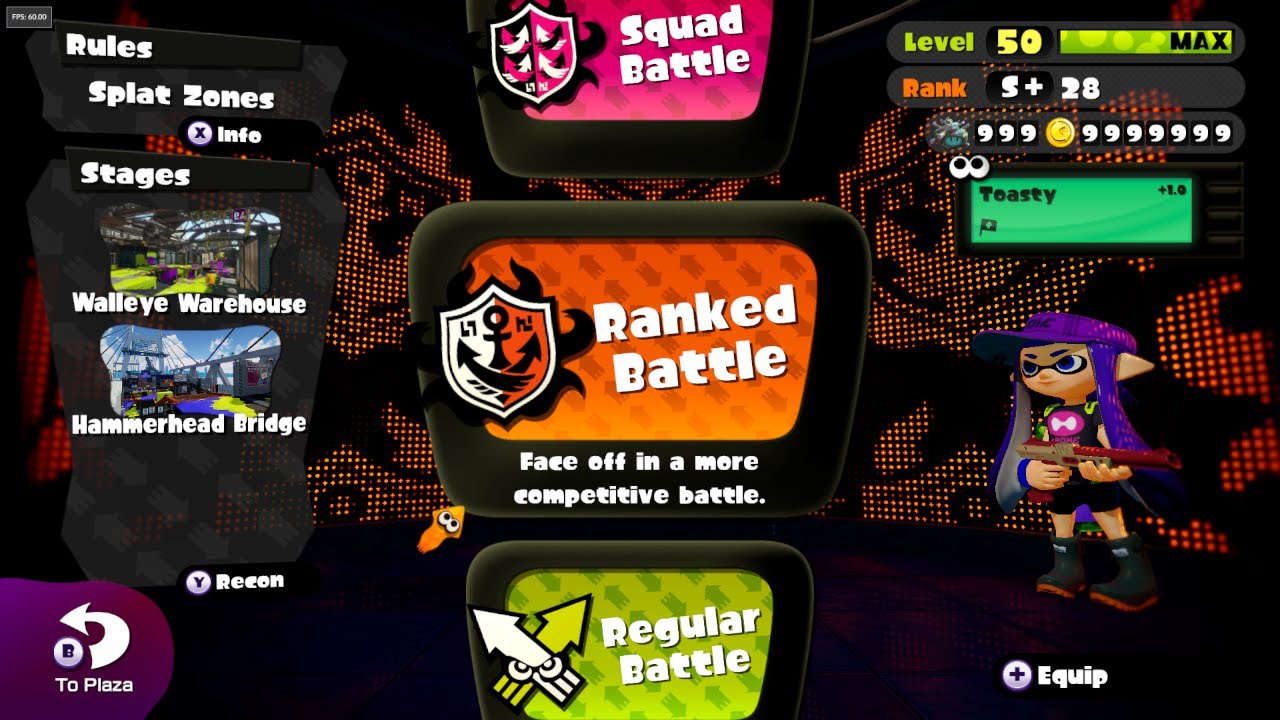 Splatoon 1 Ranked grind (pretendo) - YouTube