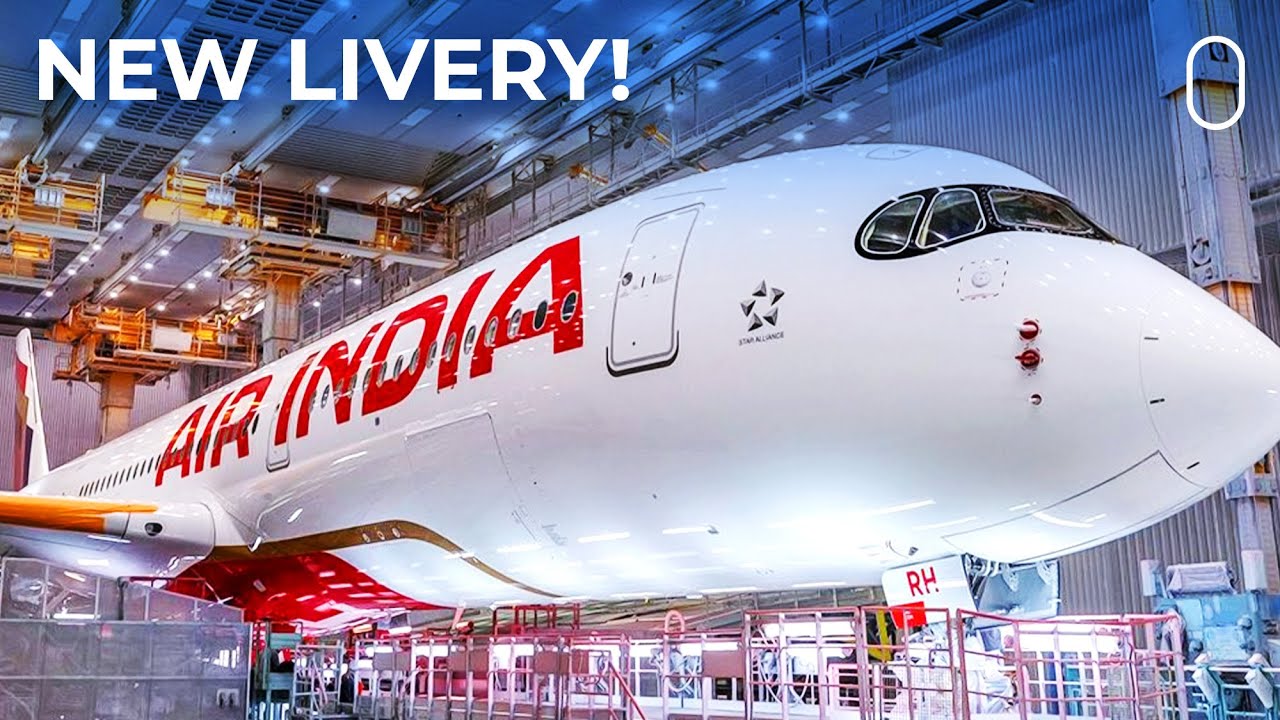 Fresh Look: Air India Shows Off Airbus A350 In New Livery - YouTube