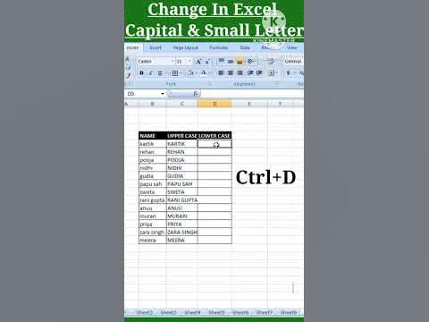 Capital & Small Letter in Excel|| #computerterms #shortvideo - YouTube