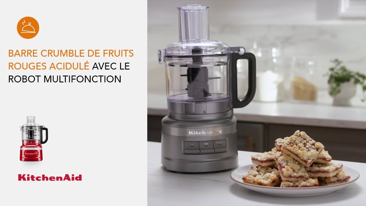 Barre crumble de fruits rouges acidulé avec le robot multifonction ...