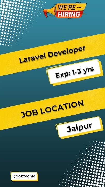 #Laravel #WebDevelopment #Hiring #TechJobs #ITCareer #JaipurJobs #CareerGrowth #JoinUs - YouTube