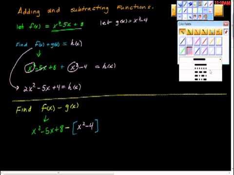 Adding and Subtracting Functions - YouTube
