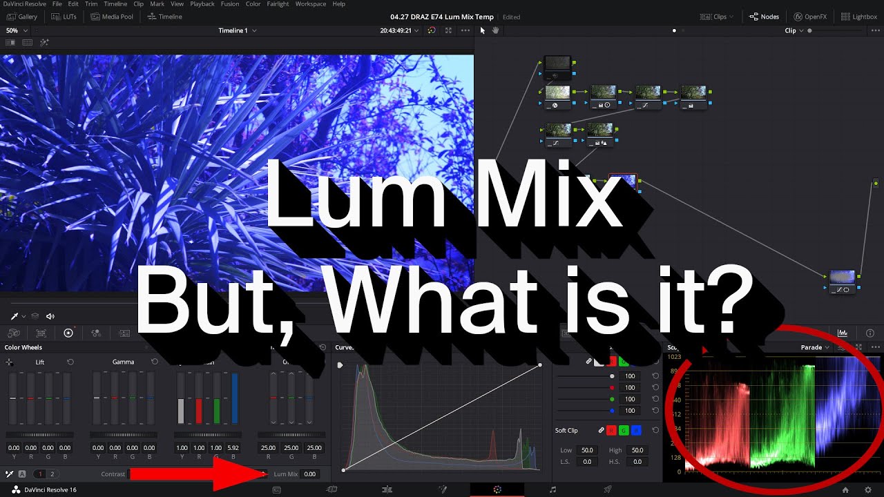 What is The Lum Mix or Luminance Mixer Tool | DaVinci Resolve - YouTube