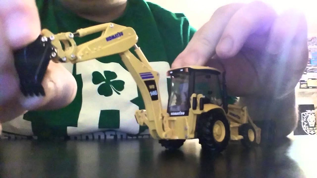 First Gear Komatsu WB 146 Backhoe Loader - YouTube