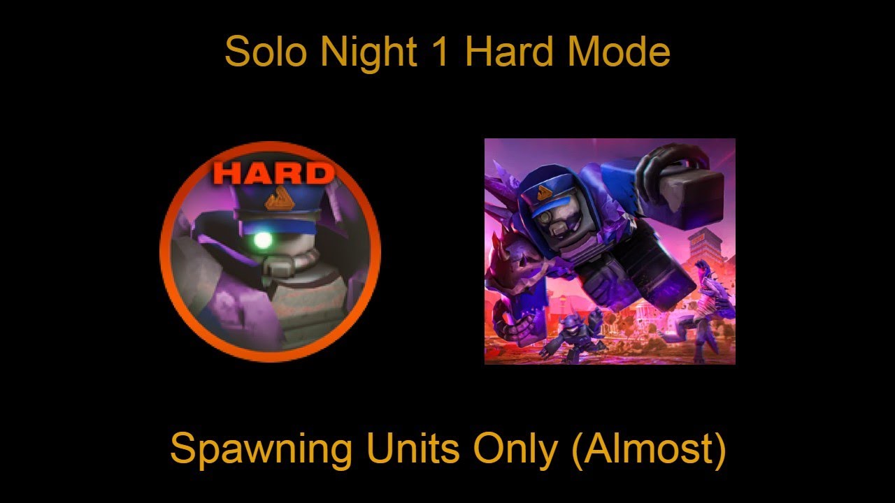 Roblox TDS Night 1 Solo Spawning Units Only (Almost) - YouTube
