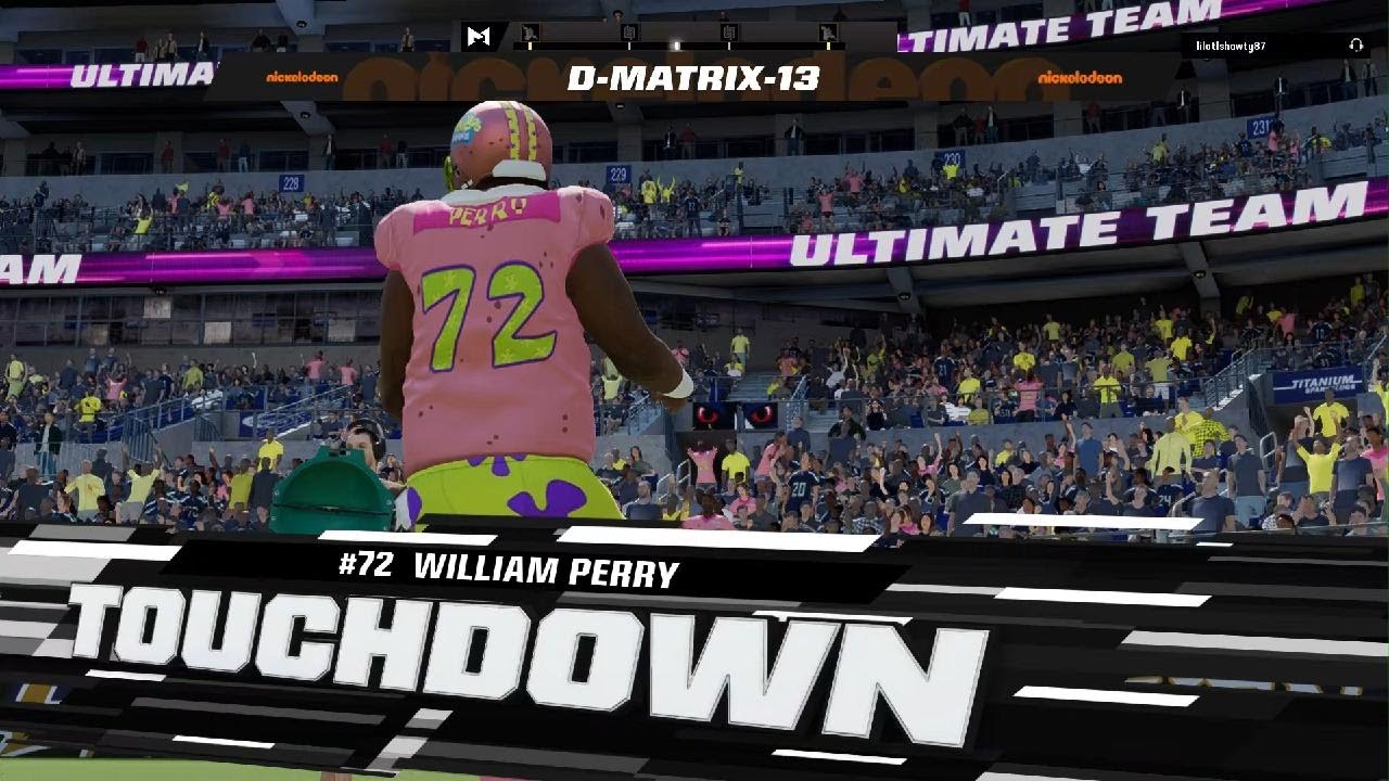 Most powerful player in MUT atm William the Fridge Perry long tuddy run ...