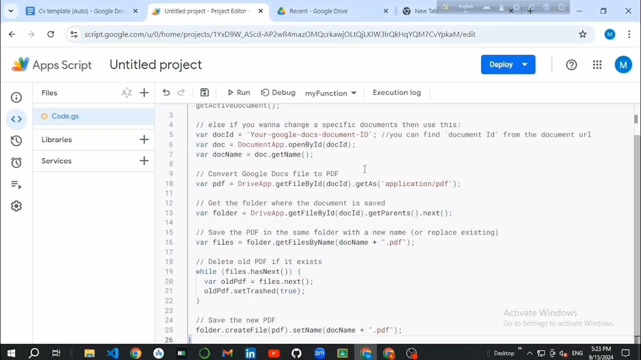 How to add Javascript to customize your Google Docs - YouTube