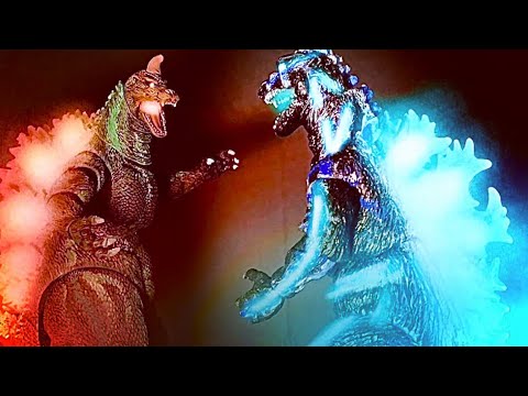 Ghost Godzilla vs Pumpkin Godzilla (Halloween special short stop motion ...