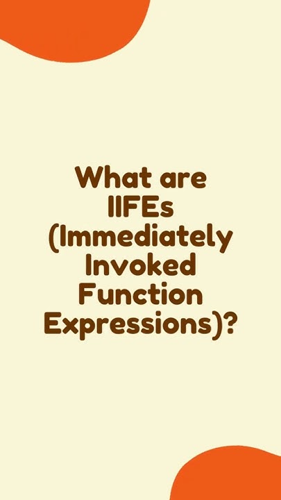 What are IIFEs in JavaScript?⚡(Immediately Invoked Function Expressions Explained!)#shorts # ...