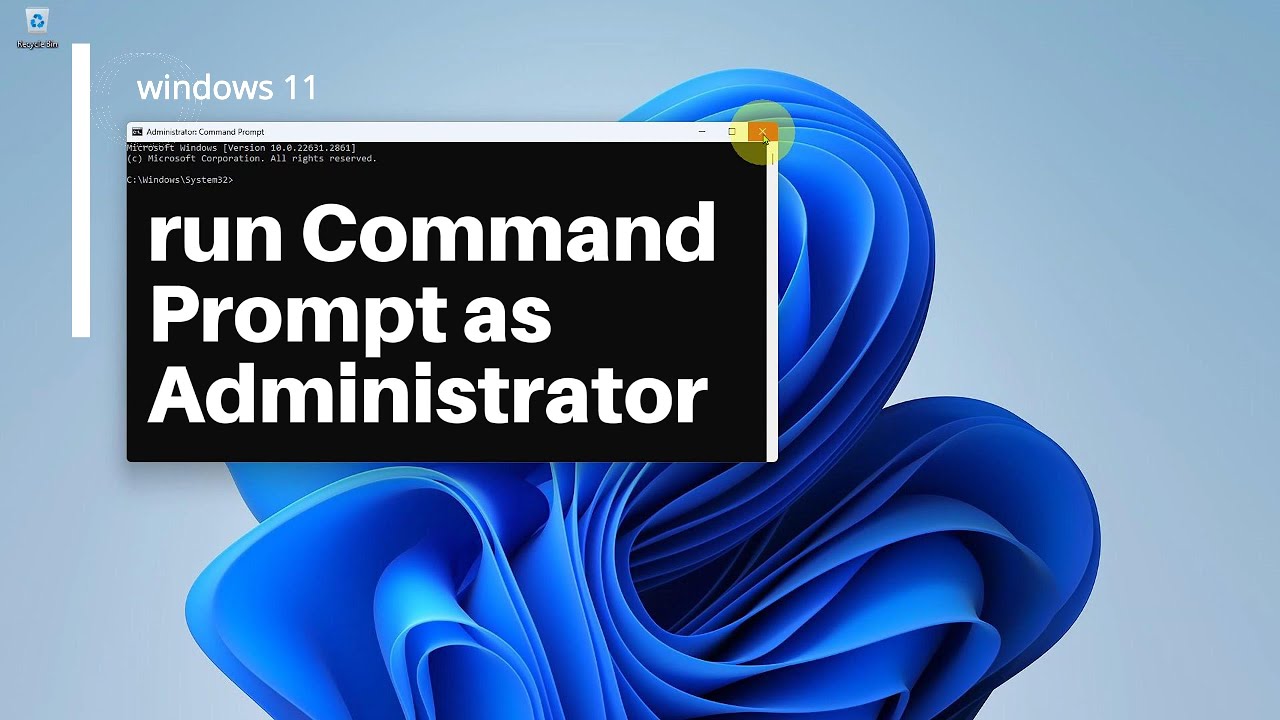 Run command Prompt as Administrator - YouTube