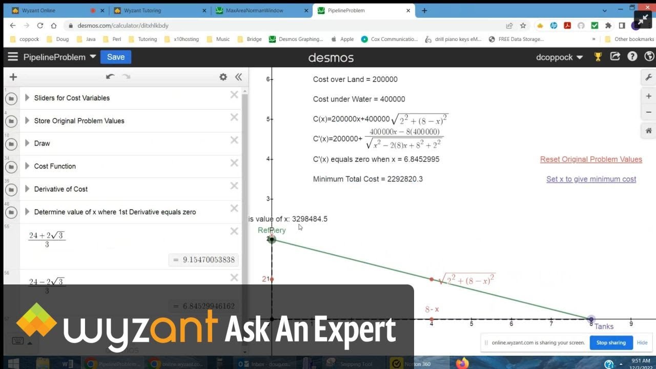 How to solve the calculus pipeline optimization problem. - YouTube
