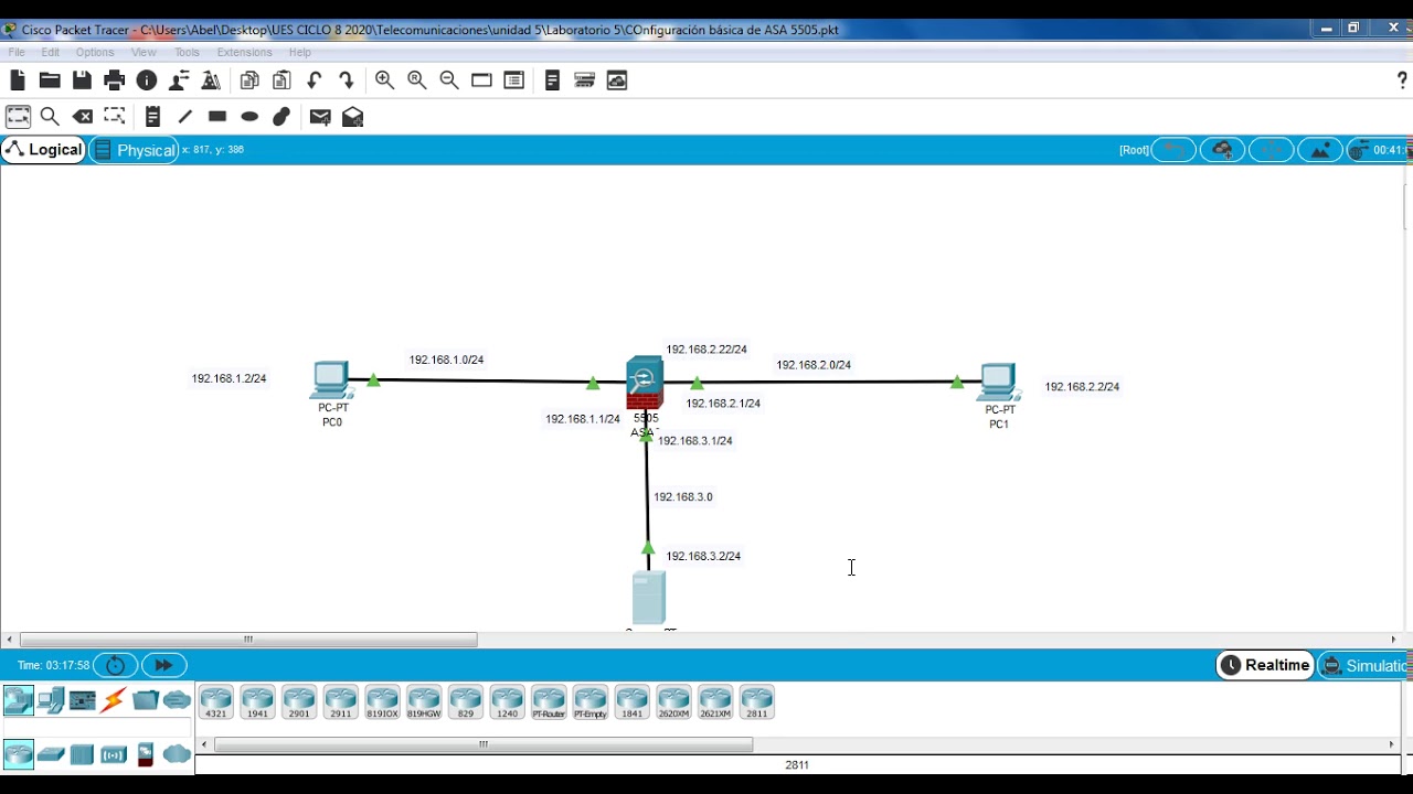 Configuración MEDIA, Firewall ASA 5505 Cisco Packet Tracer video 2 ...