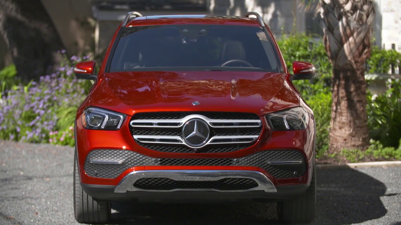 Mercedes-Benz GLE 450 4MATIC Exterior Design in Hyacinth Red - YouTube