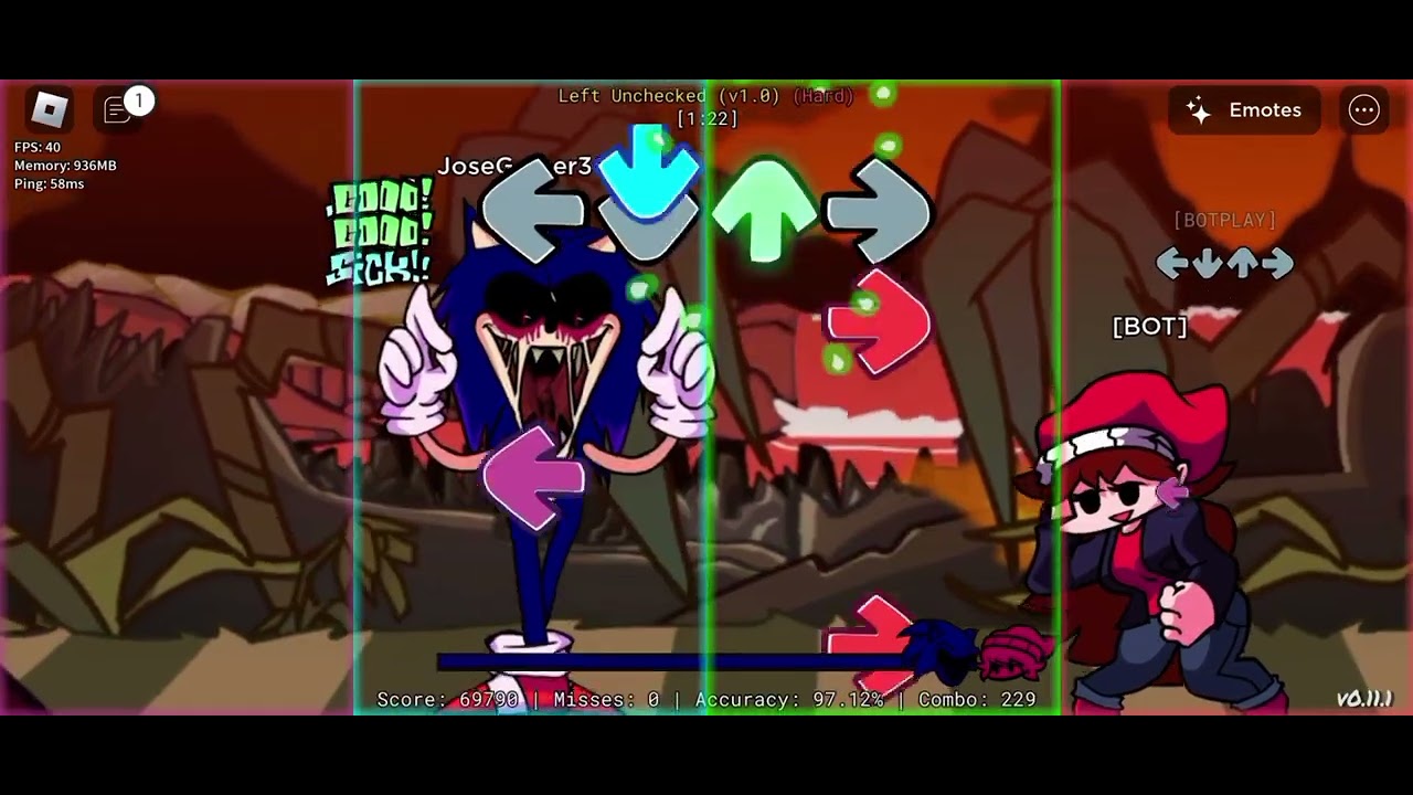 Monday Morning Misery sonic.exe and GF (Left Unchecked) - YouTube