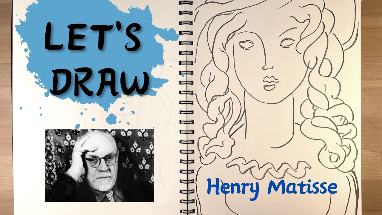 How to draw Matisse. Drawing#4for beginners& children 初學者怎樣畫大師速寫 馬蒂斯 ...