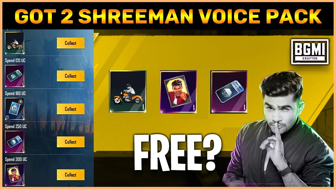Get Shreeman Legend Event Voice Pack For Free ? || How To Complete ...