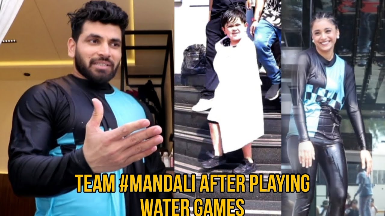 Sumbul होगाई गीली गीली Shiv और Abdu के Sath Team #mandli After Playing ...