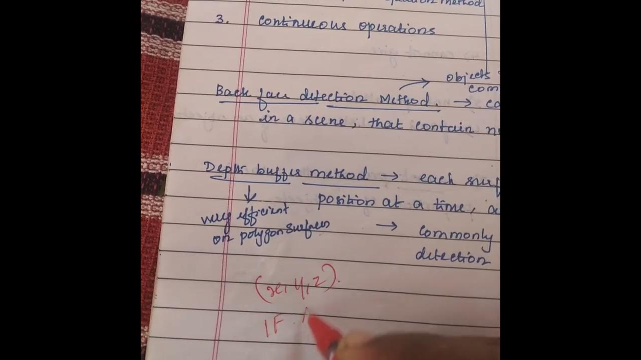 Lecture 16- Computer Graphics: Visible surface detection method - Back ...