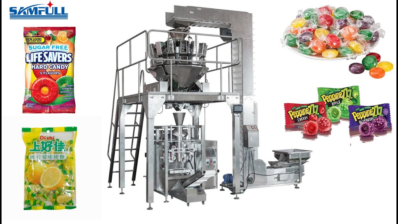 Automatic Hard Candy Packing Machine 250g 500g Soft Candies Packaging ...