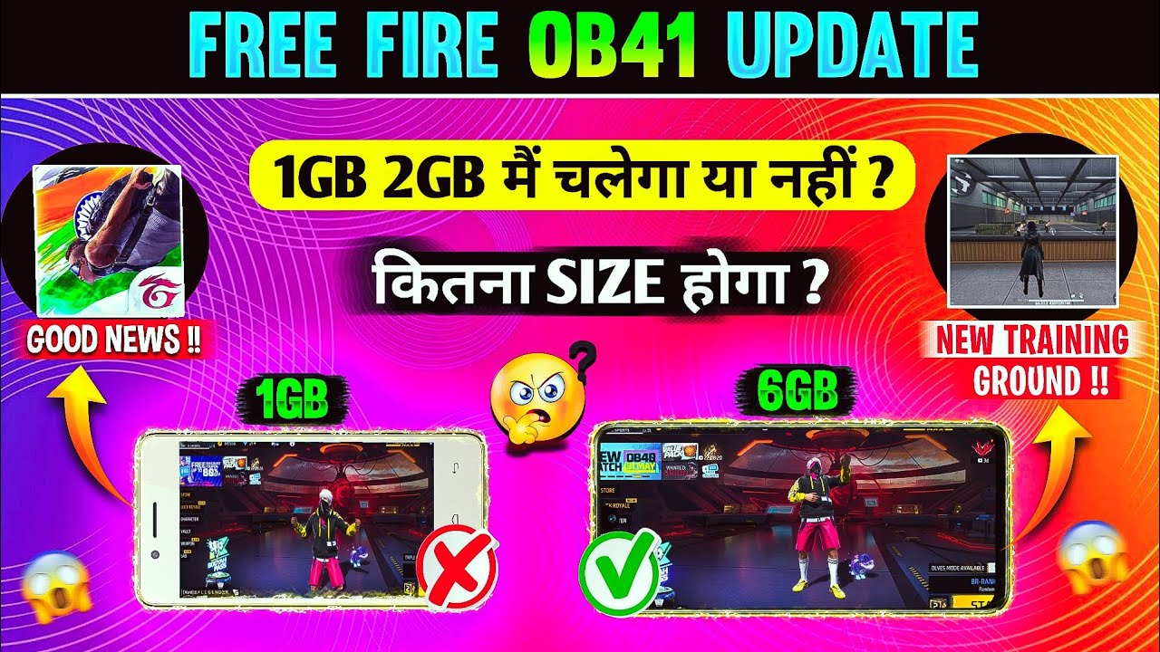 FREE FIRE OB41 UPDATE 😫 | FREE FIRE OB41 UPDATE KE BAAD 1GB 2GB RAM ...
