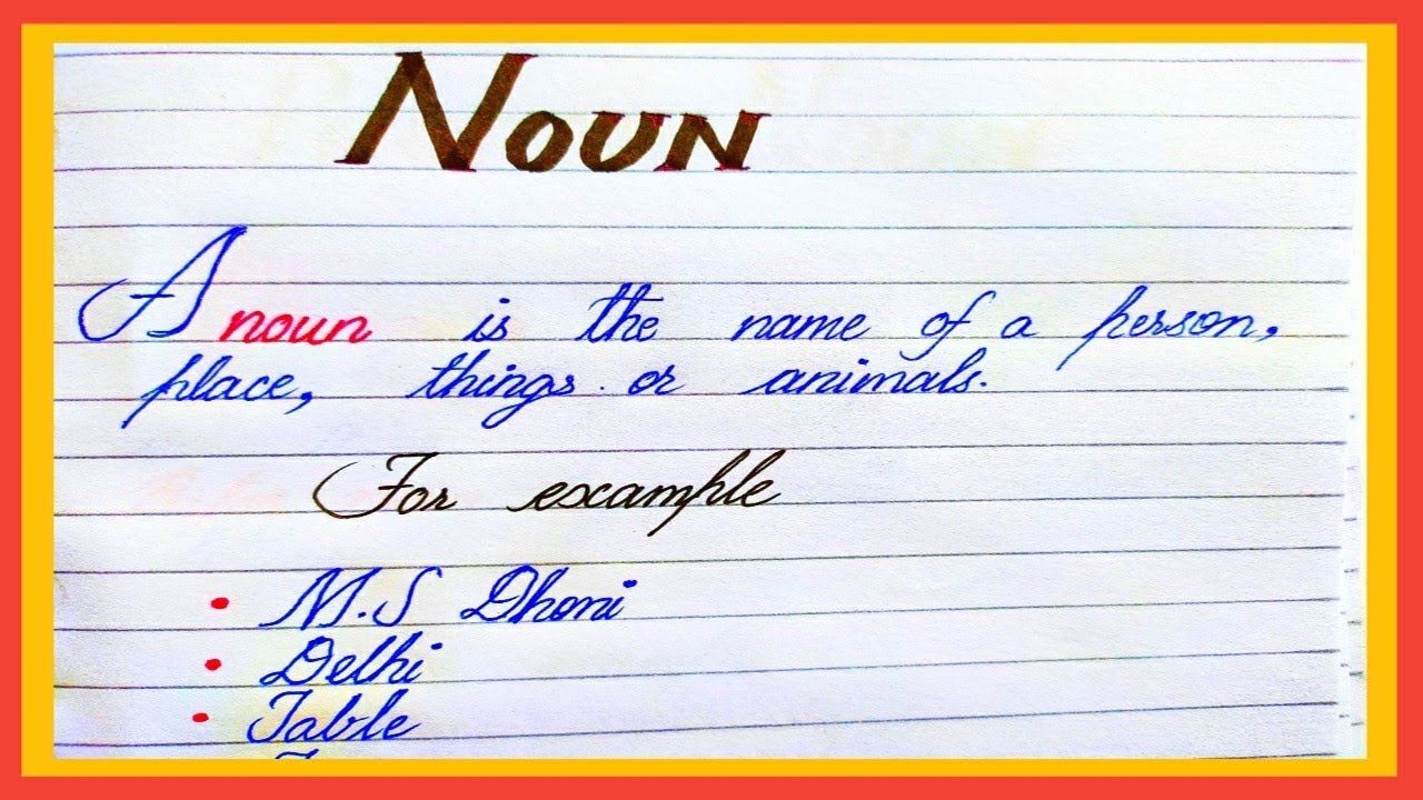 What Is Noun Definition Of Noun YouTube