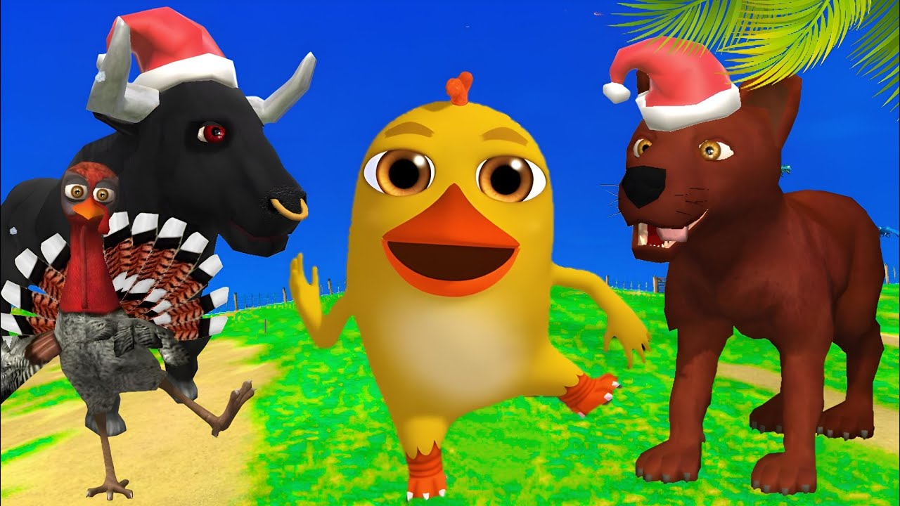 El Pollito pío 3d - El Tractor escapando del Toro y el Pollito pio ...