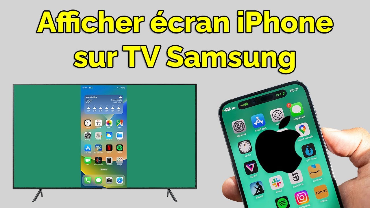 Comment connecter son iPhone à sa télé Samsung sans fil - YouTube