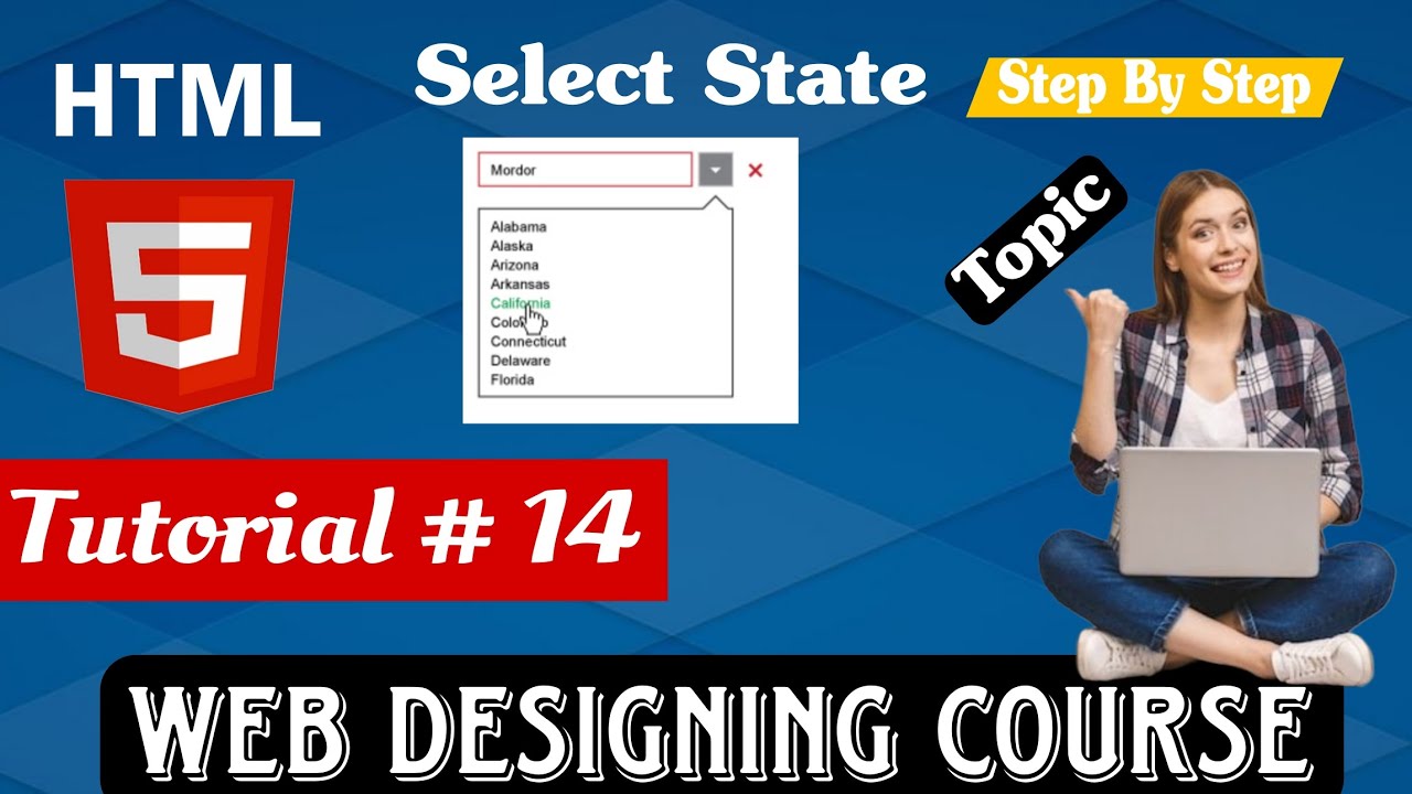 Web Designing में Select State Dropdown Coding करना सीखें | HTML Form ...