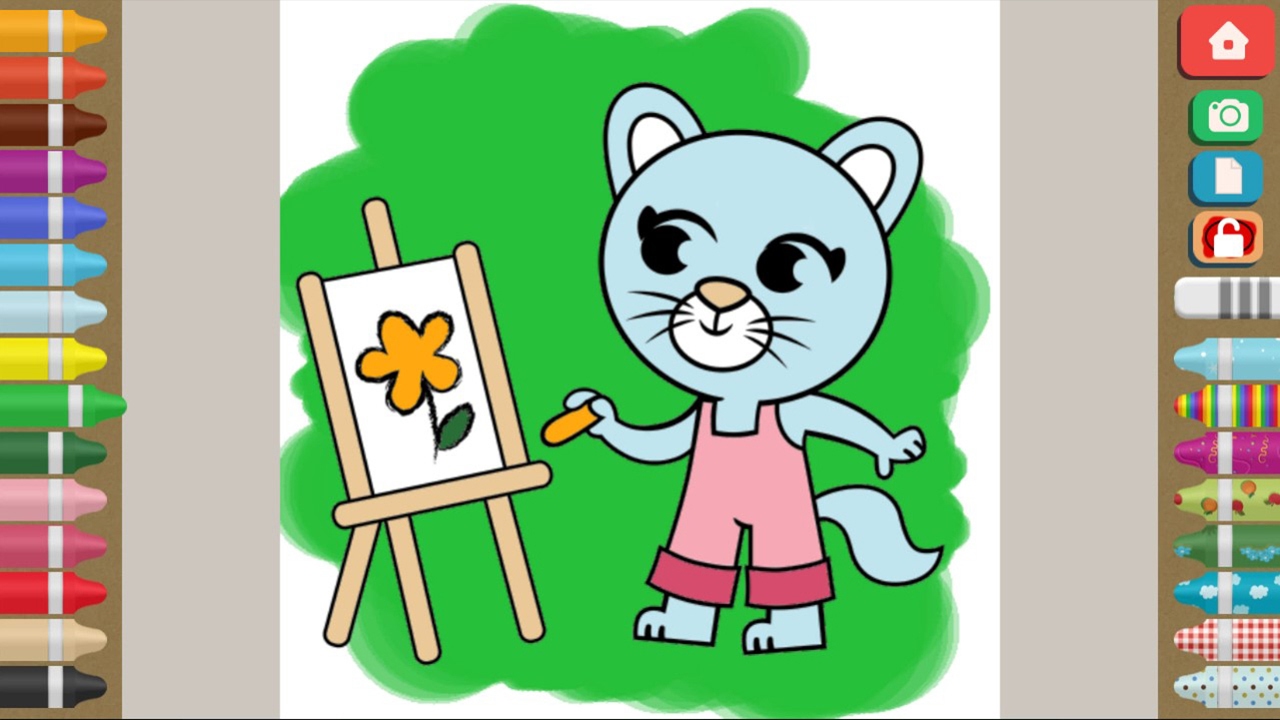 Hello Kitty Coloring Game - Kids Toddler Learn Colors - YouTube