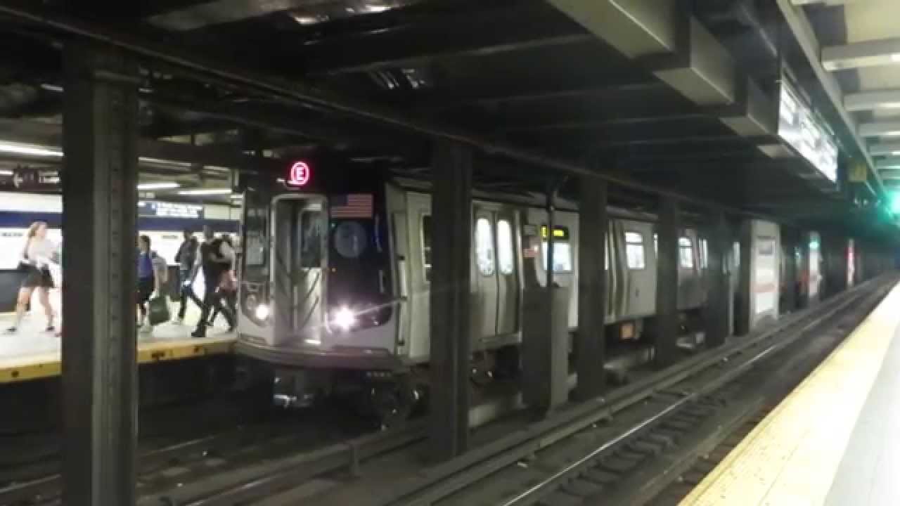 NYC Subway: WTC bound R160 E Train leaving Canal St (Express Track ...