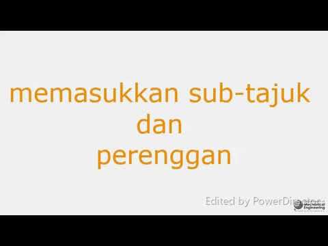 Cara menggunakan templat laporan akhir projek pelajar