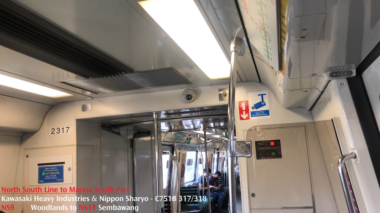 ⁴ᴷ⁶⁰ [Run on NSL] SMRT Trains, NSL Train Ride [Woodlands → Sembawang ...