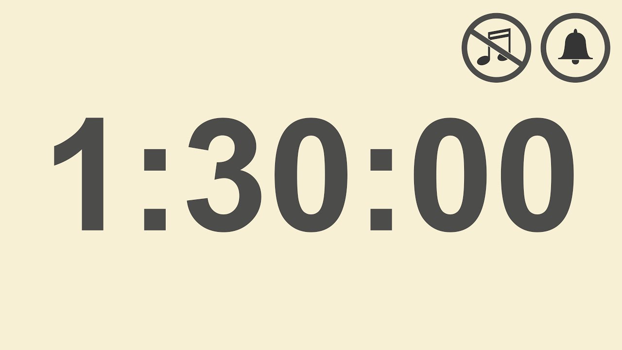 Timer 1 Stunde 30 Minuten - Countdown Timer - YouTube