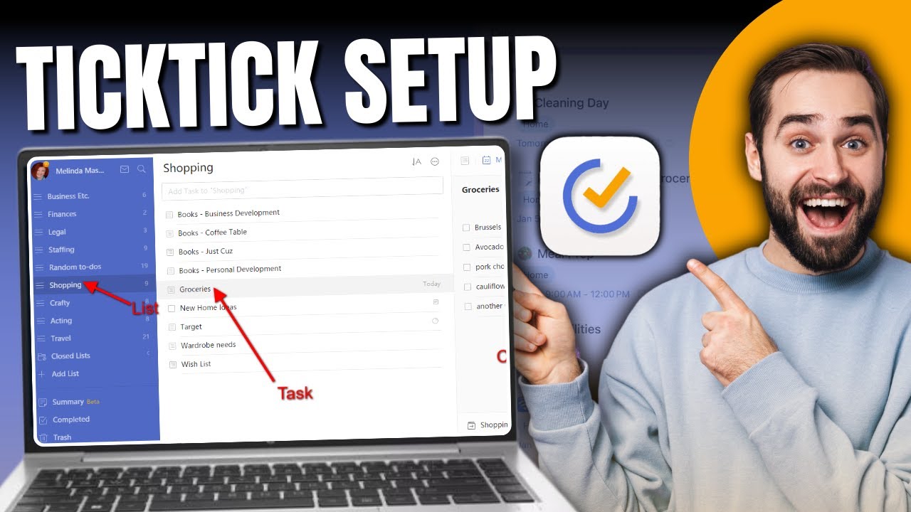 TickTick SetUp: Easy Tutorial - YouTube