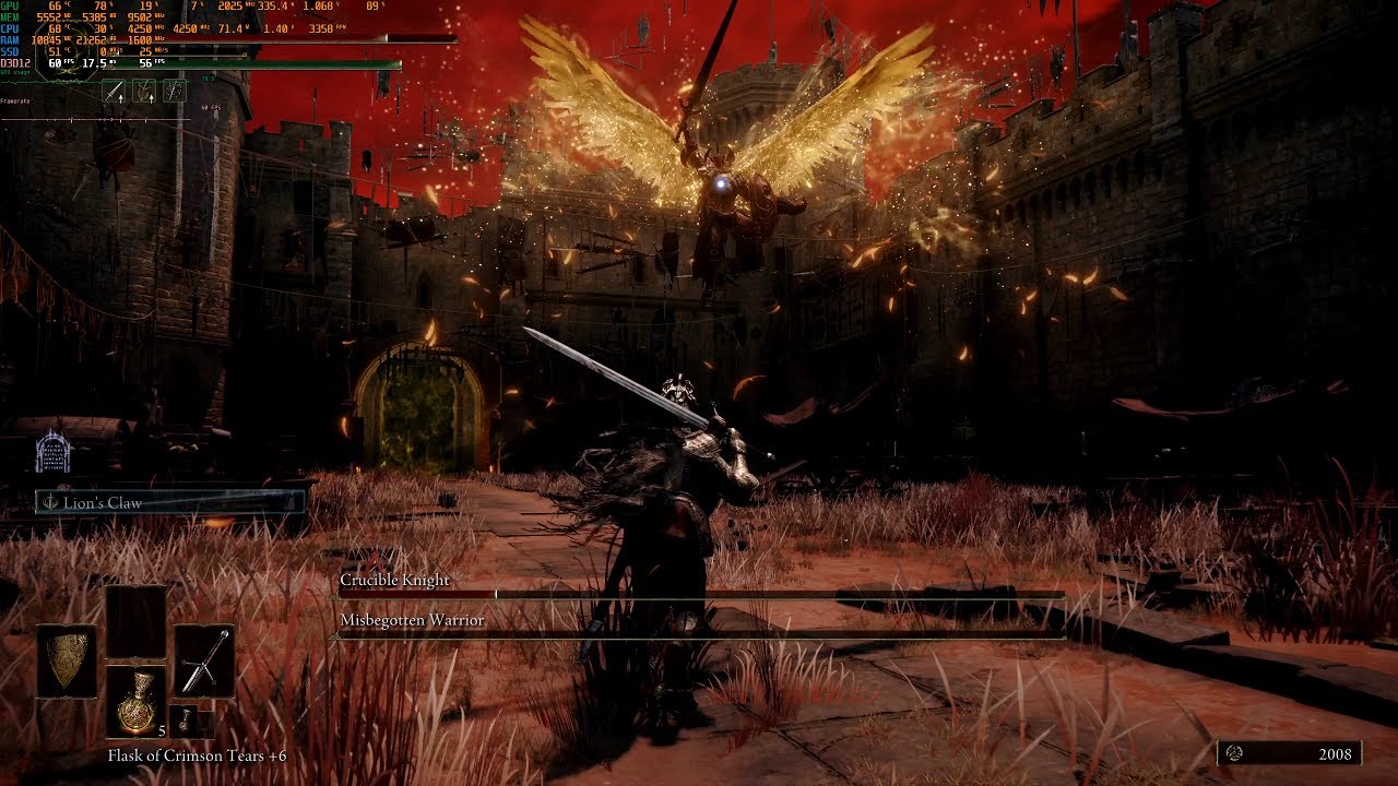 Elden Ring - Redmane Castle - Crucible Knight & Misbegotten Warrior ...