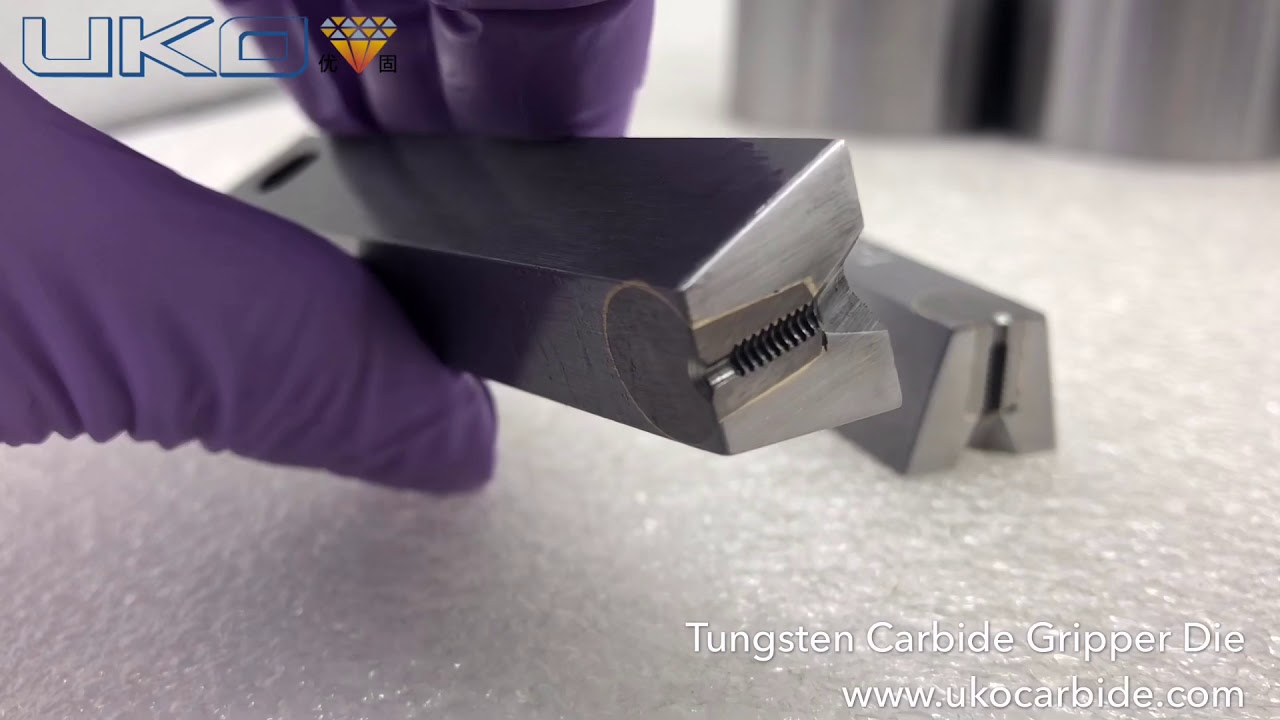 UKO Tungsten Carbide Gripper Die for nail making industry - YouTube