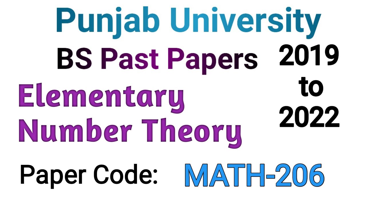 math 206 past paper|Elementary Number Theory past paper 2022|#math206 ...