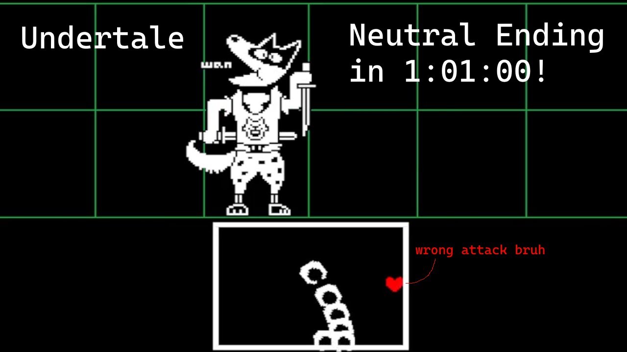 Undertale - Neutral Ending Speedrun in 1:01:00 - YouTube