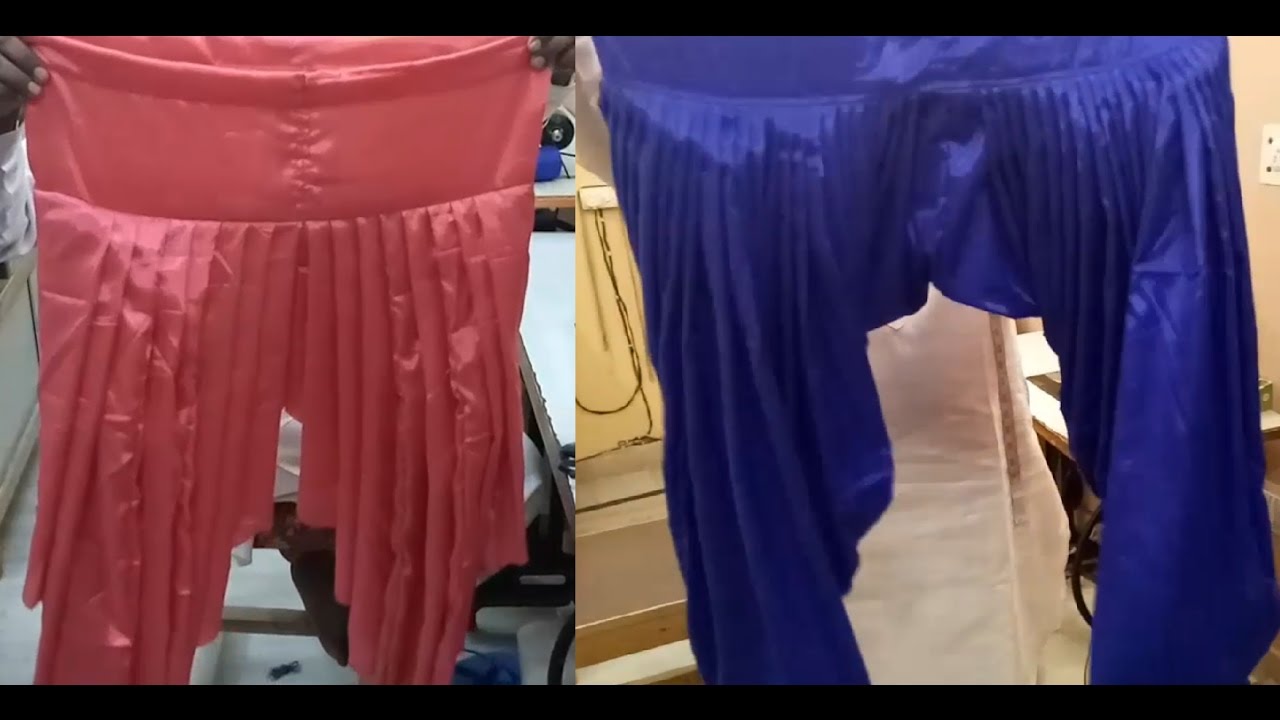Patiala Salwar Cutting and Stitching in Two Different Plates - YouTube