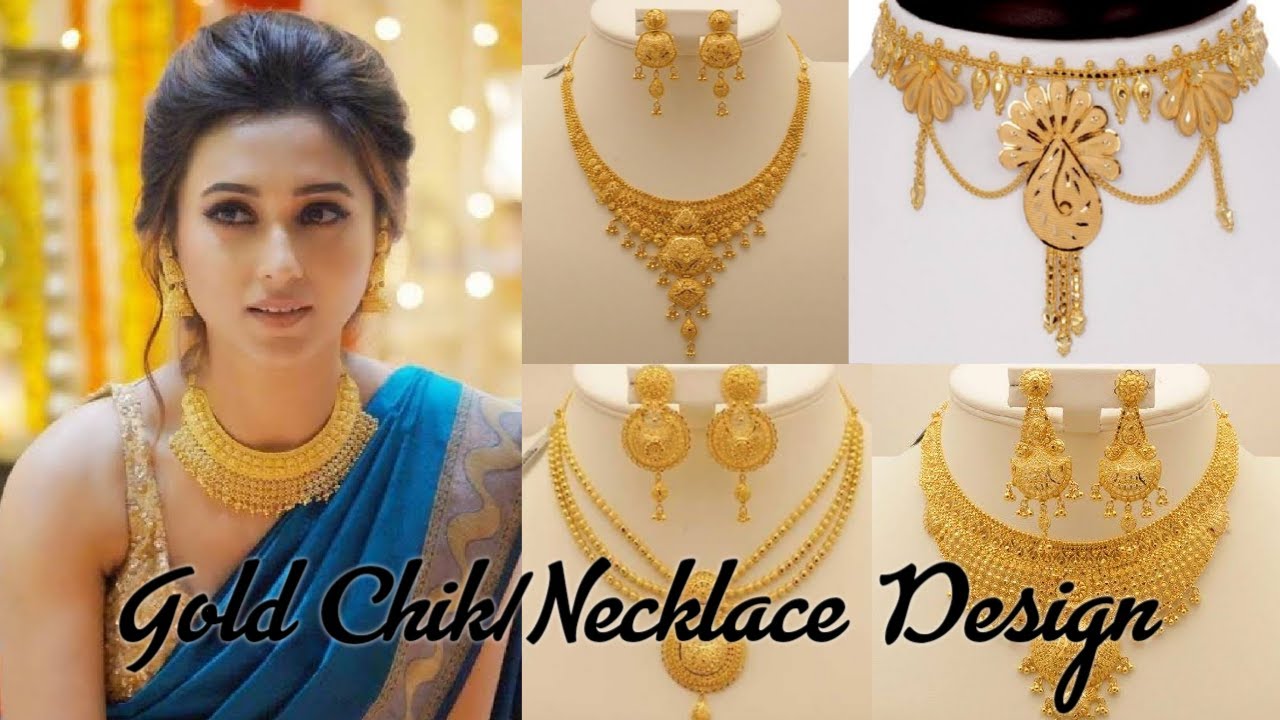 Gold Jewellery Collection👑|Latest Gold Chik/Necklace Designs|🥀Mahi's ...