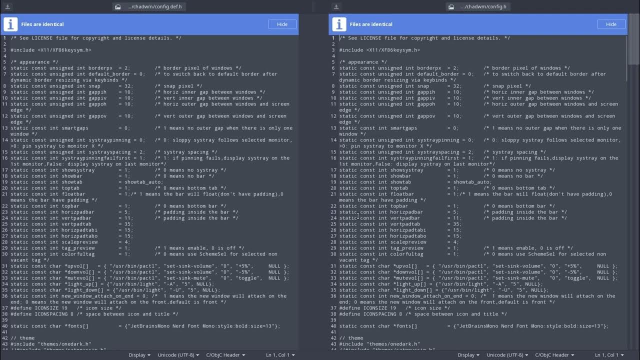 ArcoLinux : 3552 Chadwm - config.def.h and config.h - procedure to build - YouTube